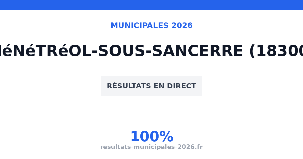 Municipales Bannay 2026 : résultats, candidats et listes (18300)